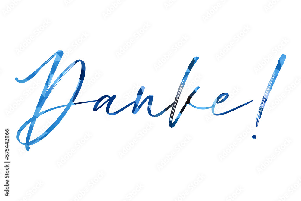 Danke Modern calligraphy. Hand drawn lettering danke isolated on the ...