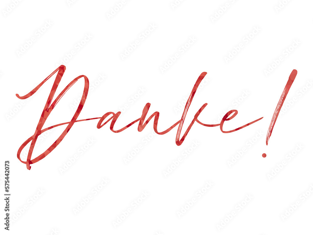 Danke Modern calligraphy. Hand drawn lettering danke isolated on the ...