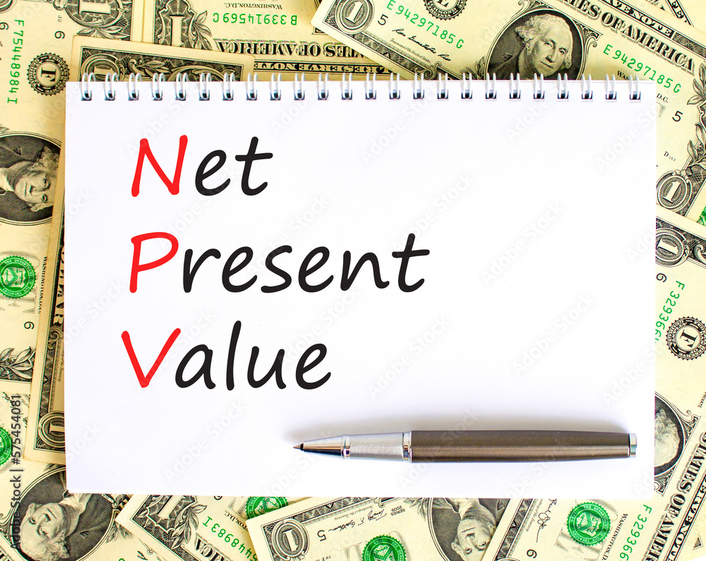 NPV net present value symbol. Concept words NPV net present value on ...
