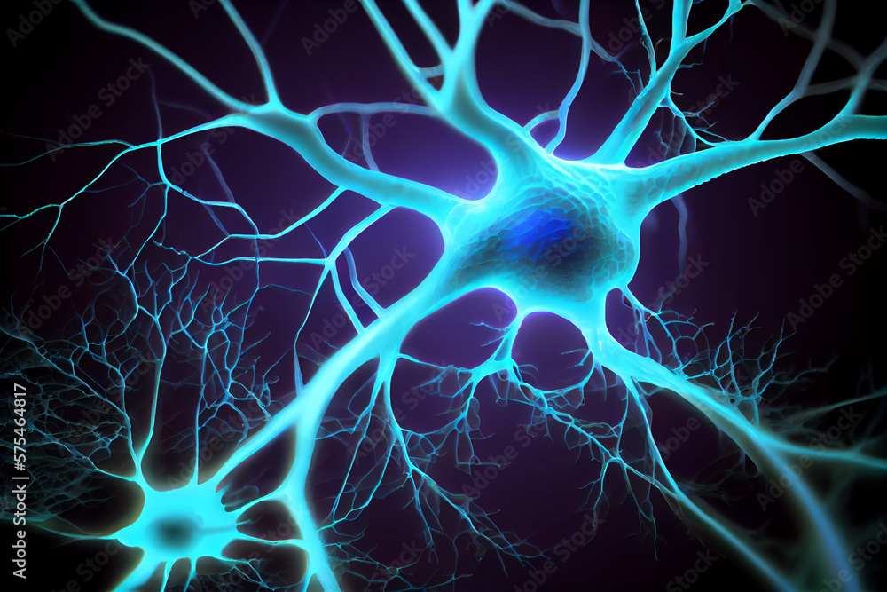 Human brain neurons activity impulse and anatomy Stock Illustration ...