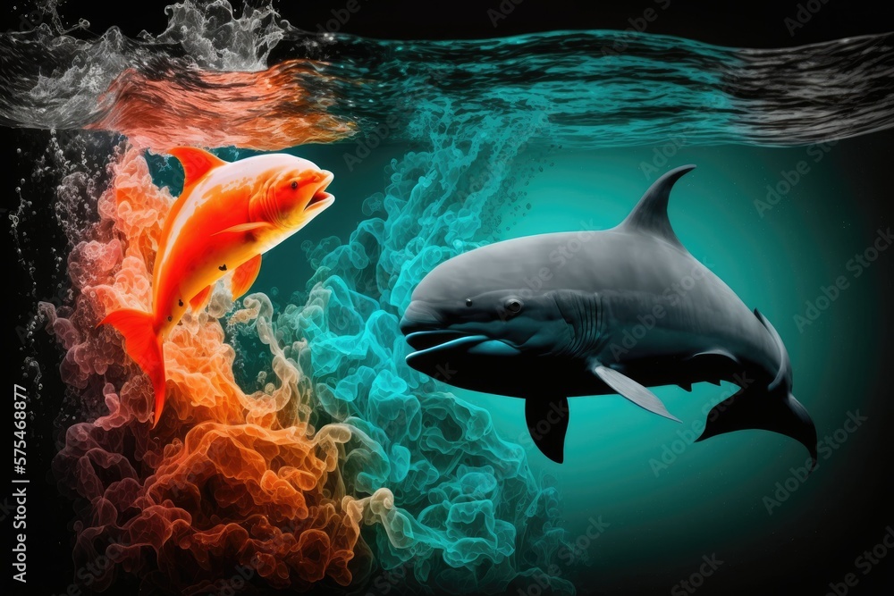 To decorate a goldfish with a shark's fin Goldfish with a shark flip ...