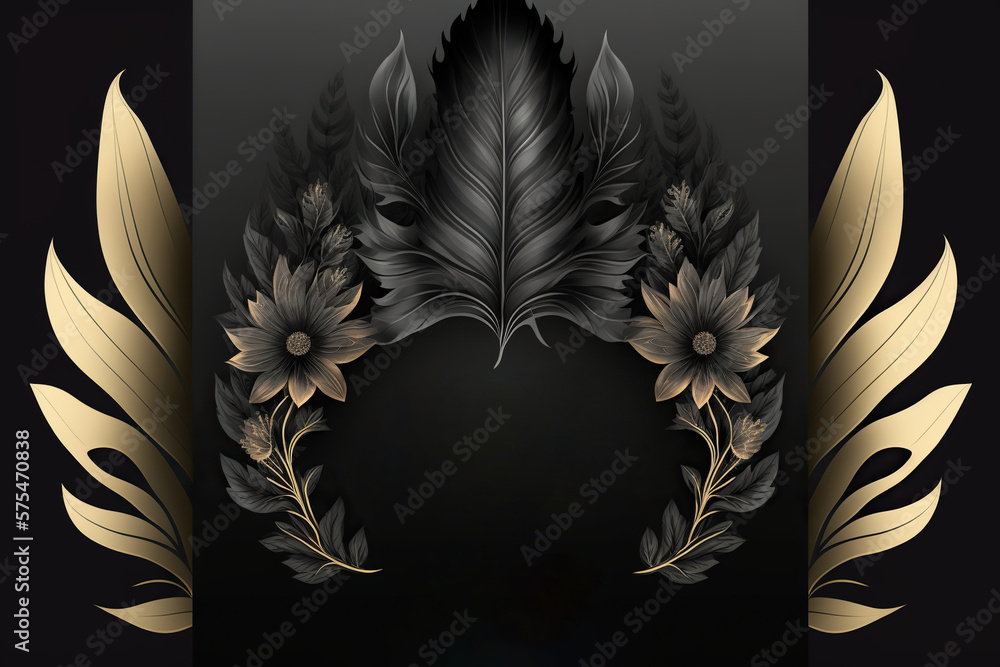 Black color design template for celebration, created with Generative AI ...