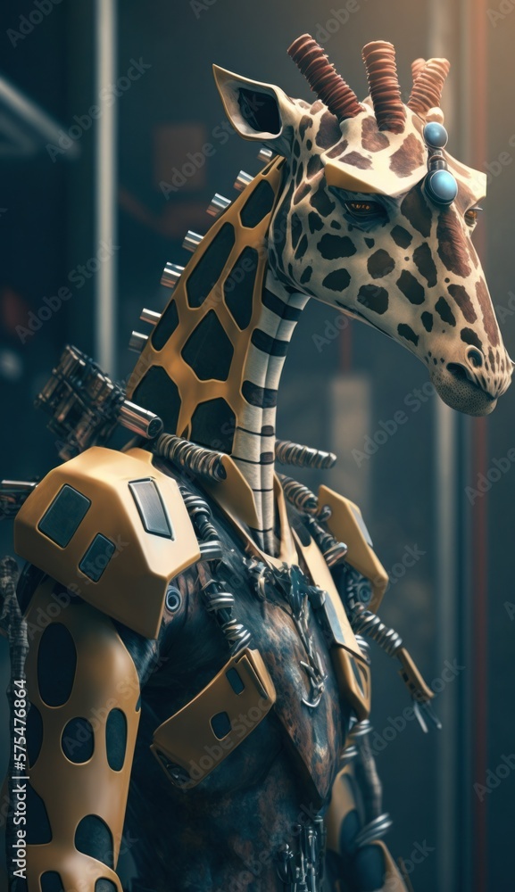 Stylish Futuristic Animal Giraffe Combat Armor: A Cute and Cool ...