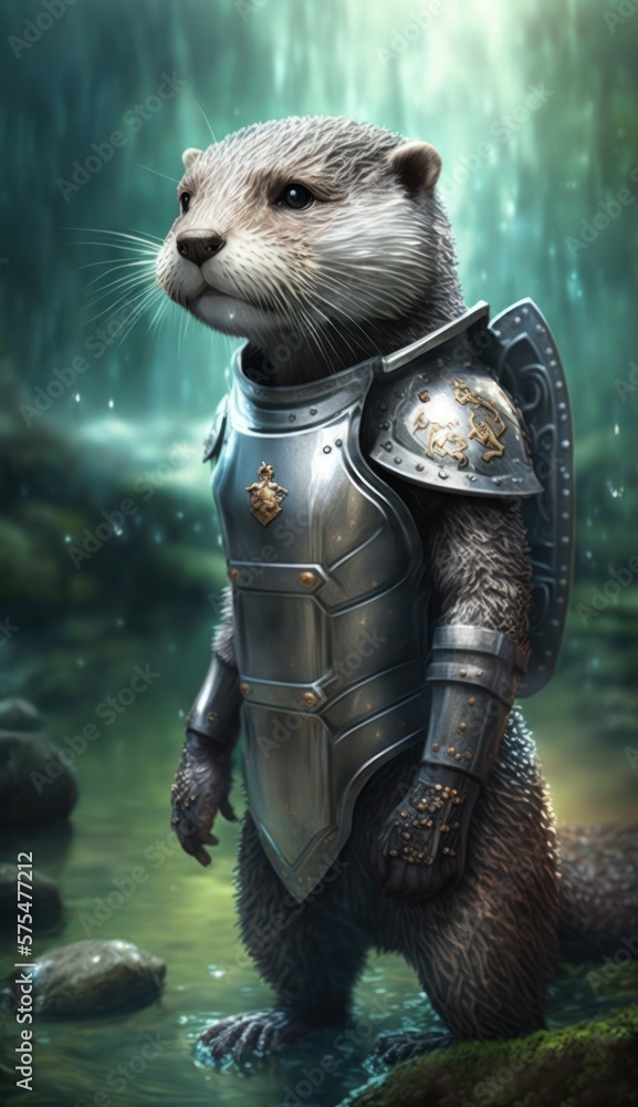 Stylish Futuristic Animal Otter Combat Armor: A Cute and Cool Designer ...