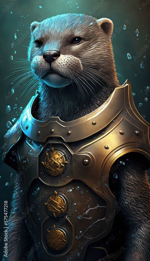 Stylish Futuristic Animal Otter Combat Armor: A Cute and Cool Designer ...