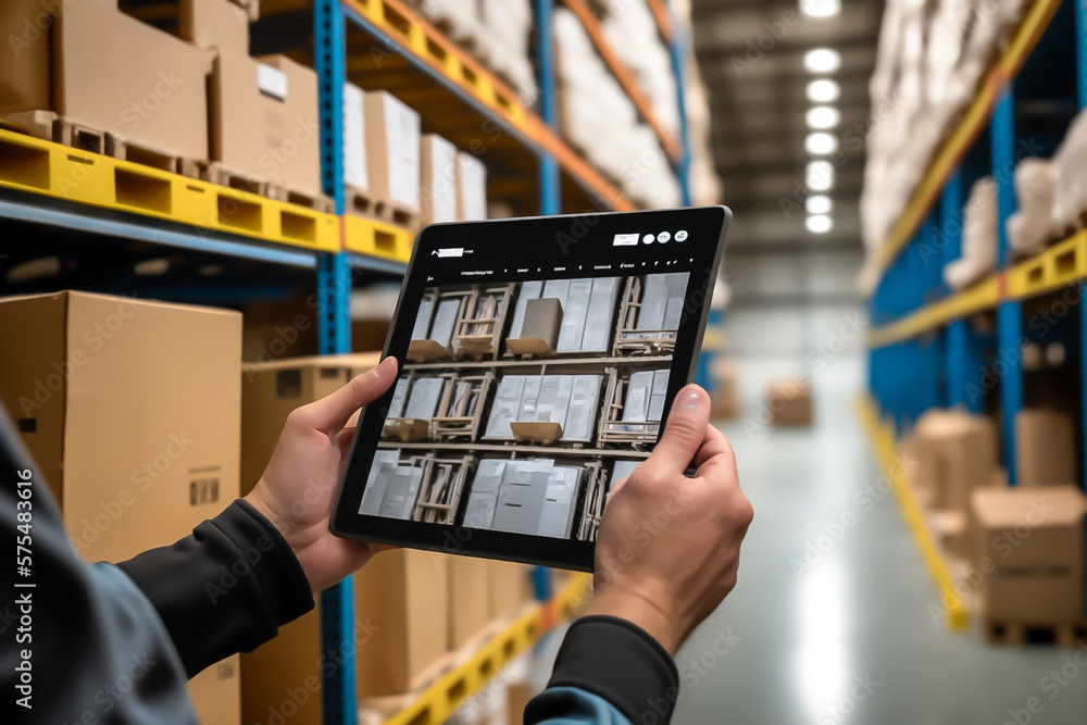 Smart warehouse management system, using augmented reality, generative ...