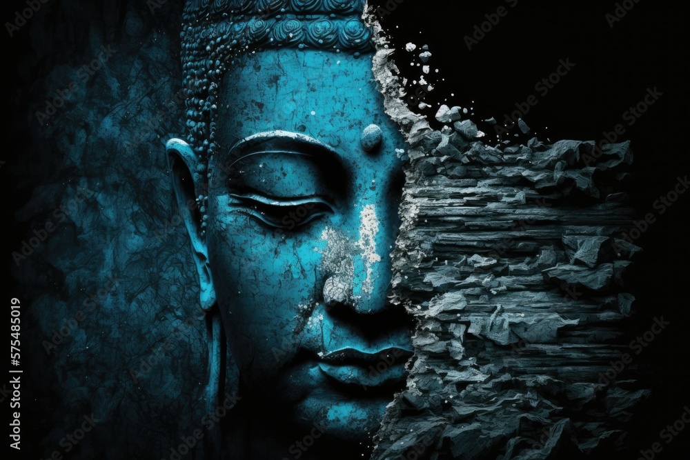 The Buddha as shown by Siddhartha Gautama. Generative AI Stock ...