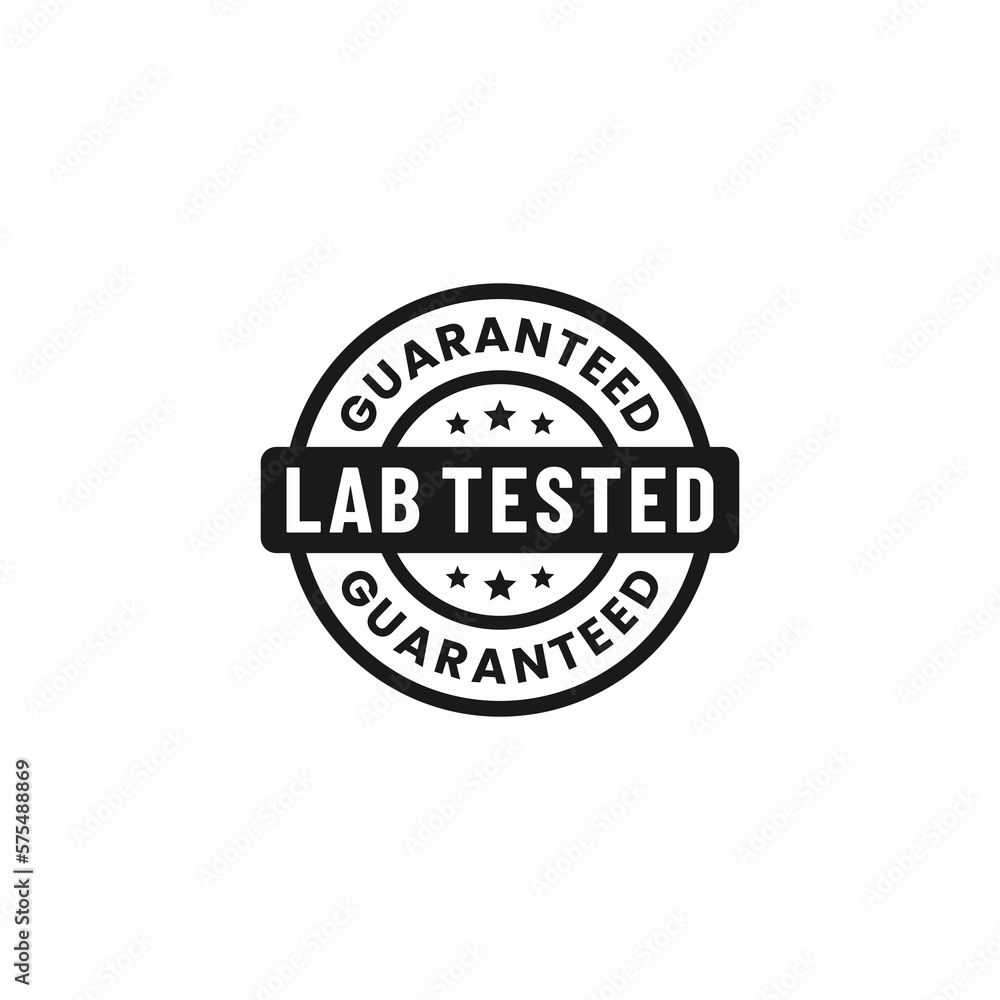 Lab Tested Label Seal or Lab Testing Label Seal Vector Isolated On ...