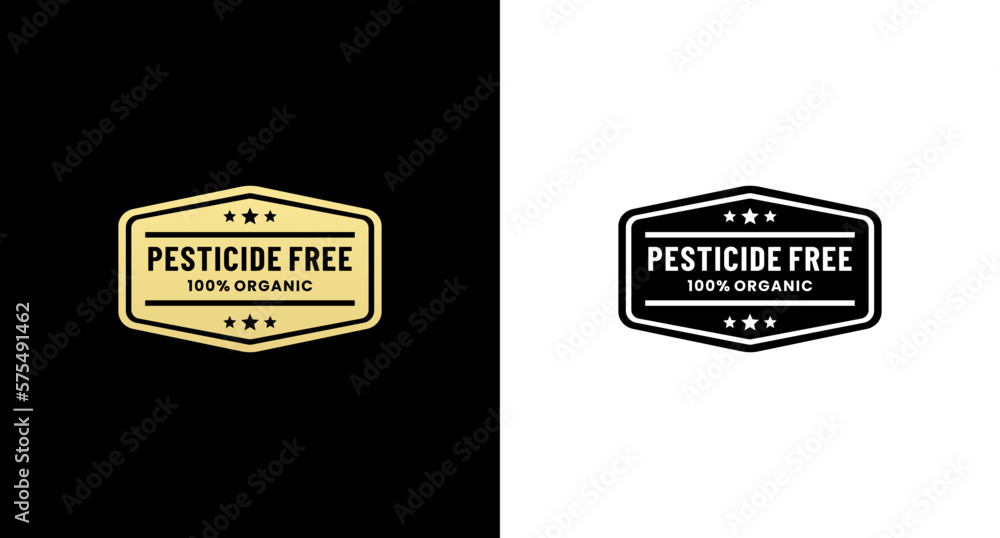 Elegant Pesticide free label vector or Pesticide free seal vector ...