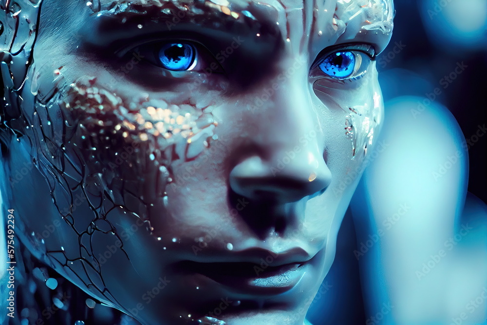Wondrous hyper realistic closeup portrait artificial intelligent ...