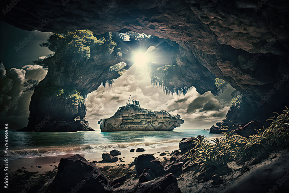 red by a squadron of warshipsThe 35mm lens view of a refined and ...