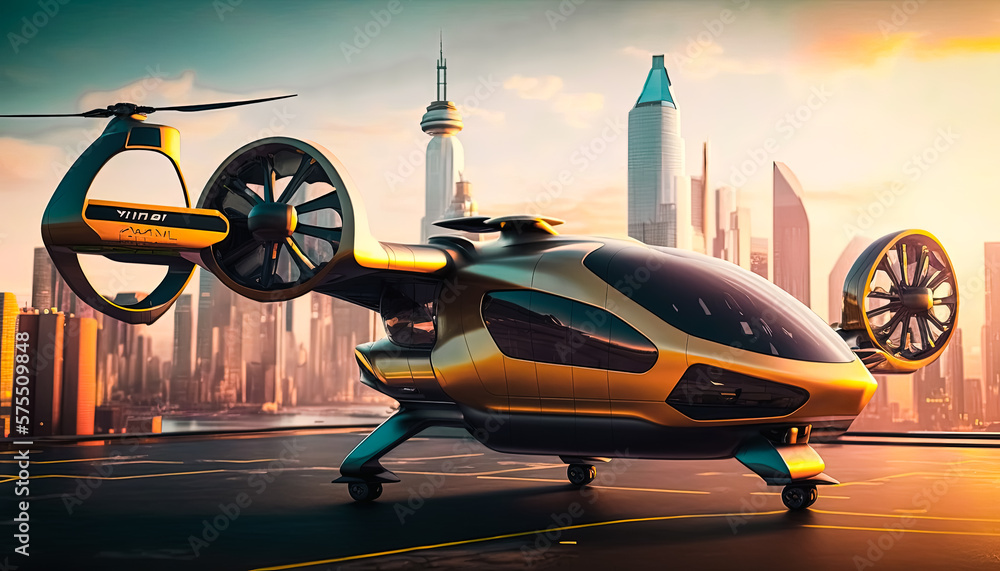 Generative AI illustration of a Creative Air Mobility The Future of ...