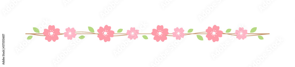 Cherry Blossom Divider Borders. Springtime Sakura Japanese flower ...