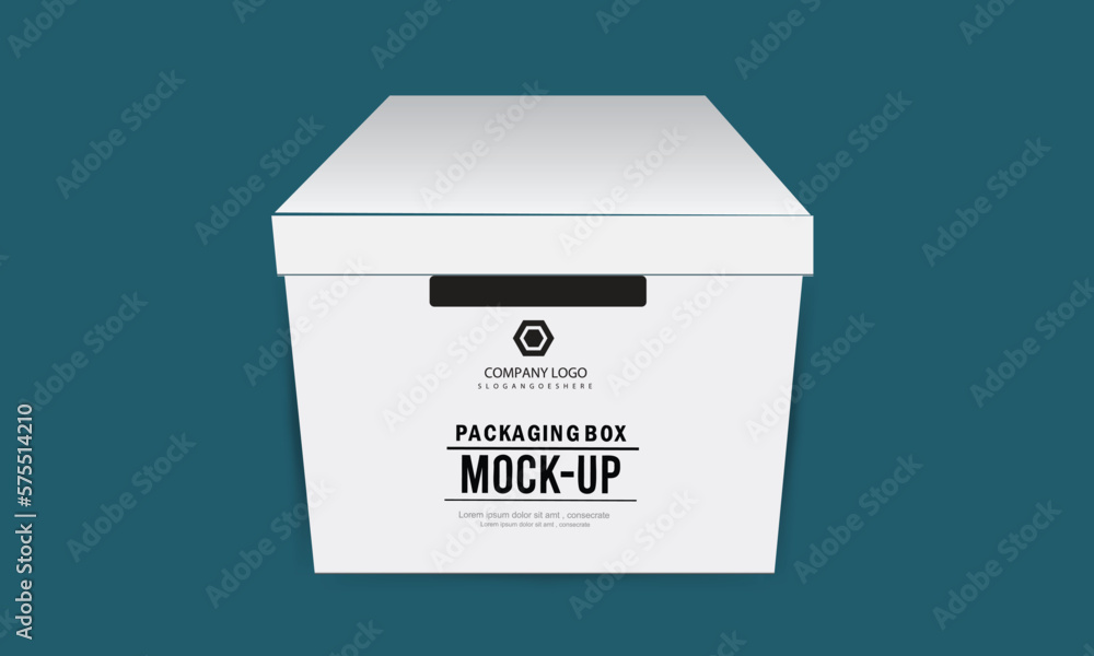 white box template design with vector Stock Vector | Adobe Stock