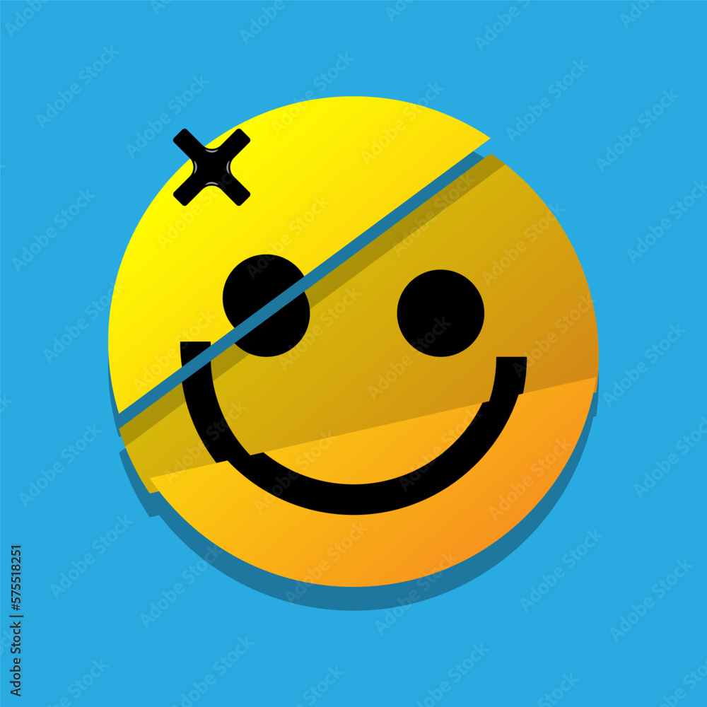 Broken emoji Vector Illustration broken emoji Stock Vector | Adobe Stock