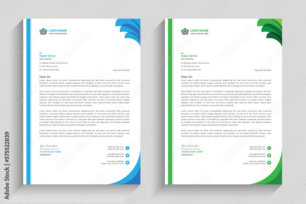 letterhead design Stock Vector | Adobe Stock