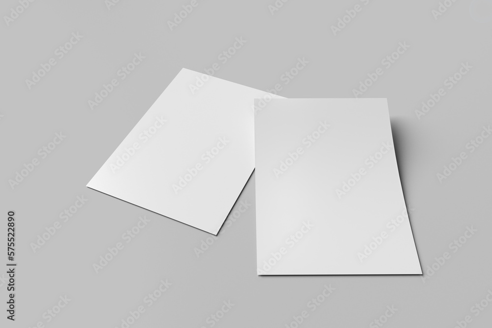 blank a4 flyer mockup Stock Illustration | Adobe Stock