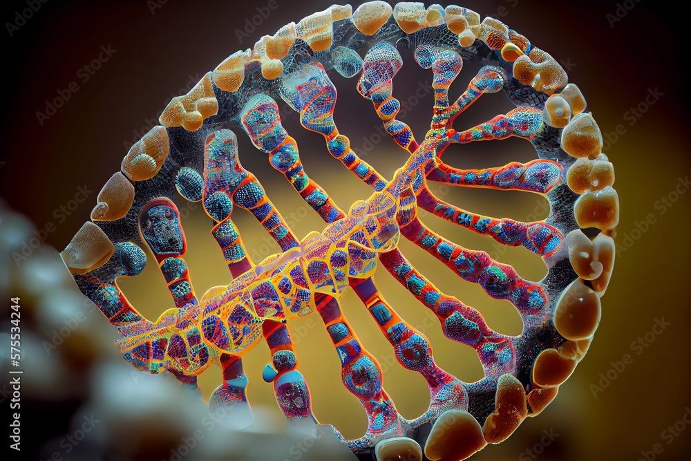 Under a microscope, the coiled strands of DNA can be seen, resembling a ...