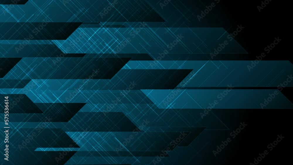 Dark blue abstract technology geometric background. Seamless looping ...