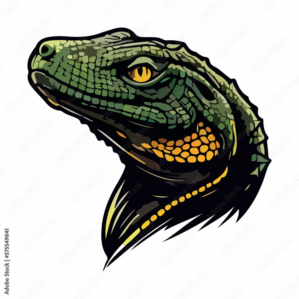 Monitor lizard face mascot esport logo vector illustration Stock Vector ...