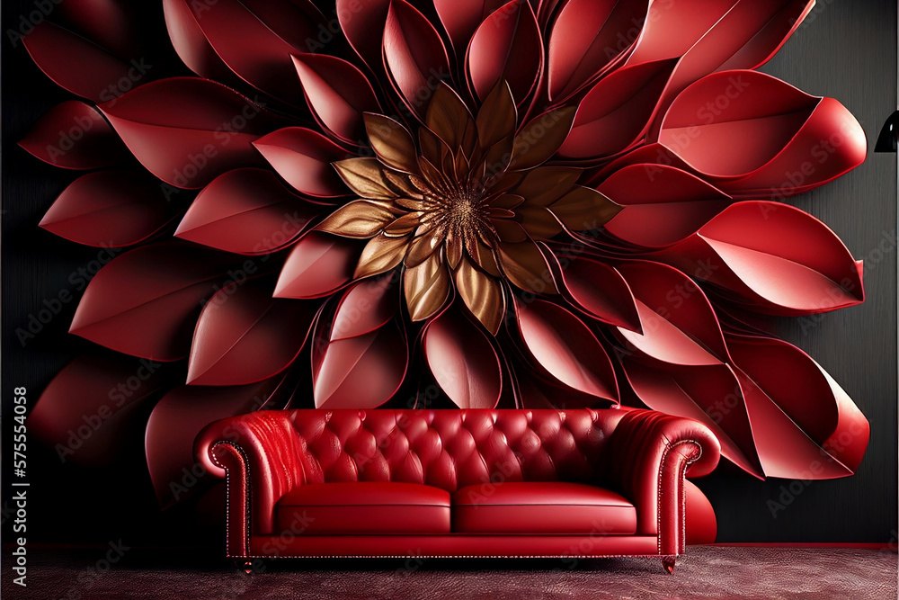 This breathtaking AI-generated photo showcases a stunning 3D wallpaper ...