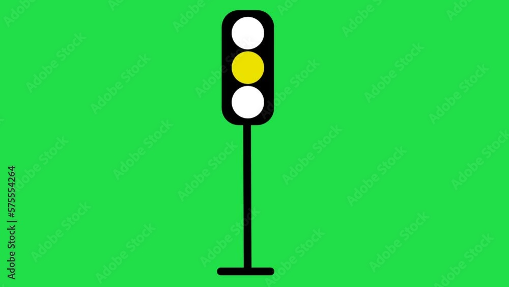 Animated Traffic light changing lamps light color from green to yellow ... Animated Traffic light changing lamps light color from green to yellow ...
