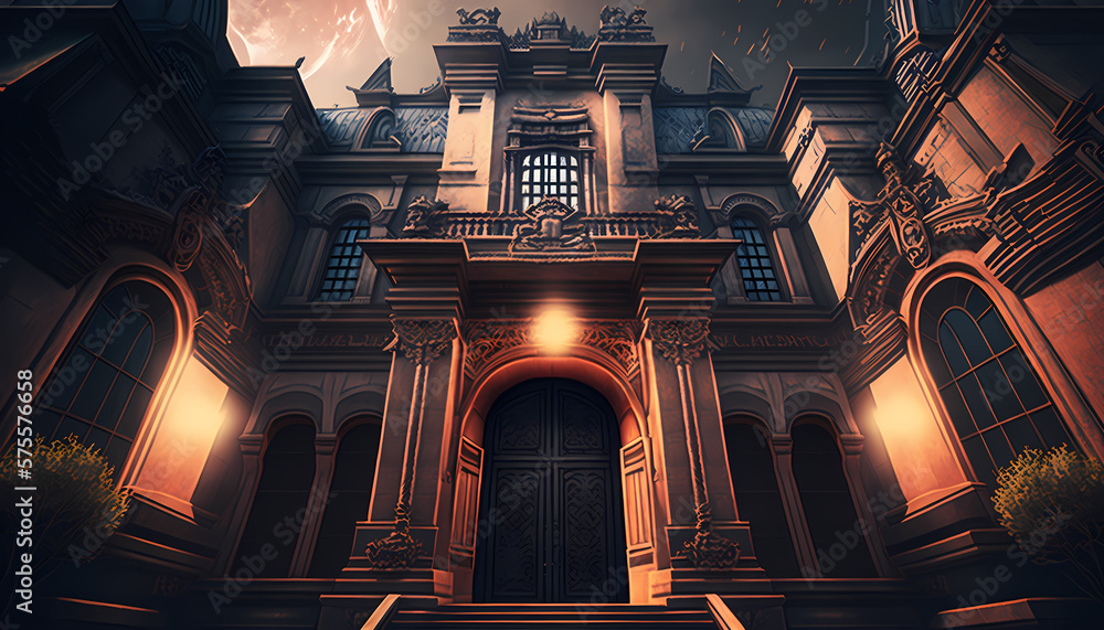 Opulent Mansion: A Majestic Painted Portrait of Wealth and Luxury ...