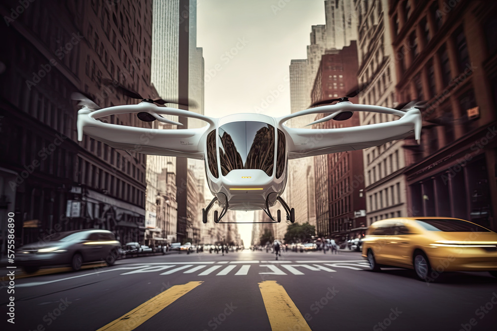 Autonomous Vtol Vehicles For Urban Commuting Generative Ai Stock Illustration Adobe Stock