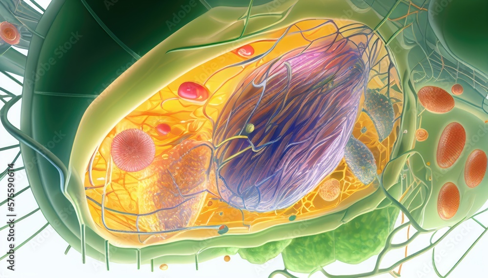 Detailed Microscopic Image of a Human Cell - Structure and Functions ...