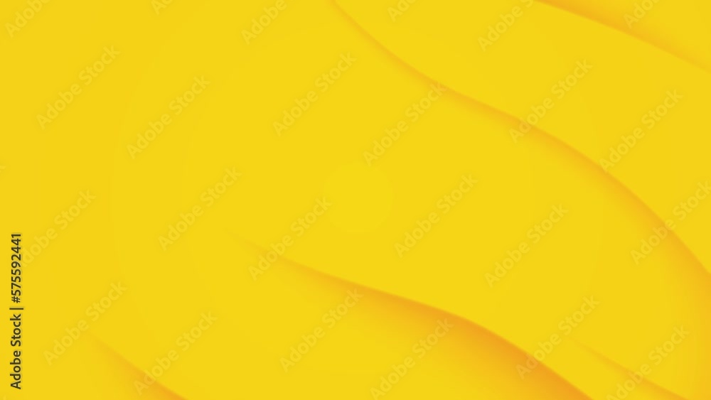 2D flat Animations loop 4K Yellow color background abstract art with ...
