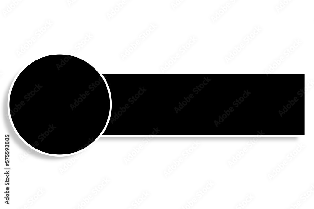 Circle & rectangle shape photo frames template in a horizontal layout ...