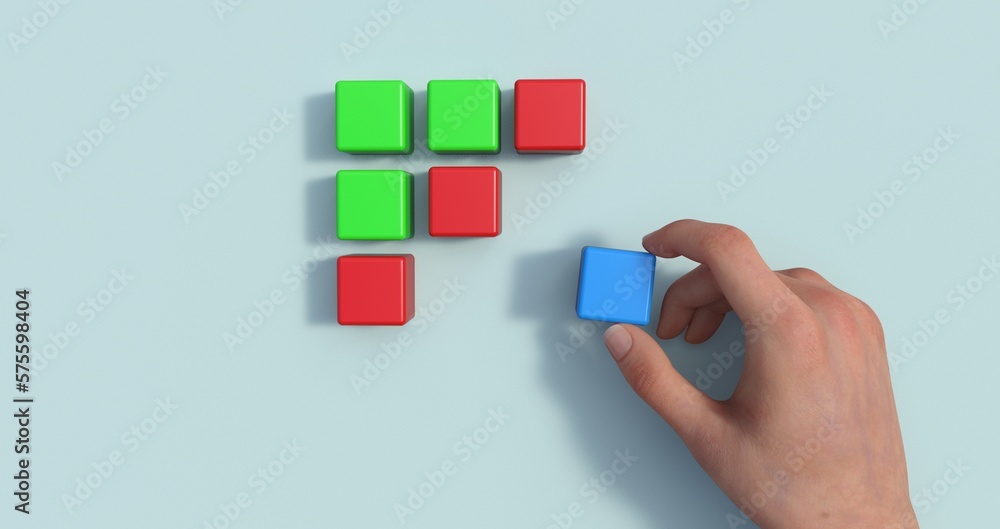 Business process management and automation concept with person moving ...