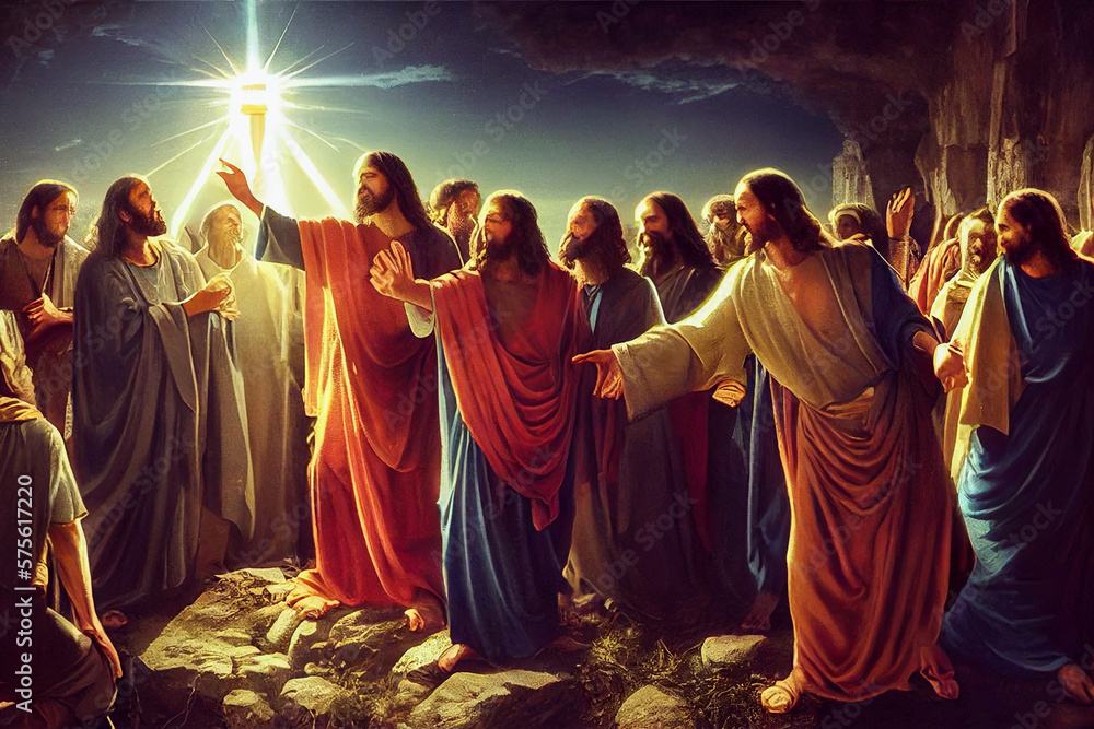 Resurrection of Jesus. Christian Easter, Generative AI Art Illustration ...