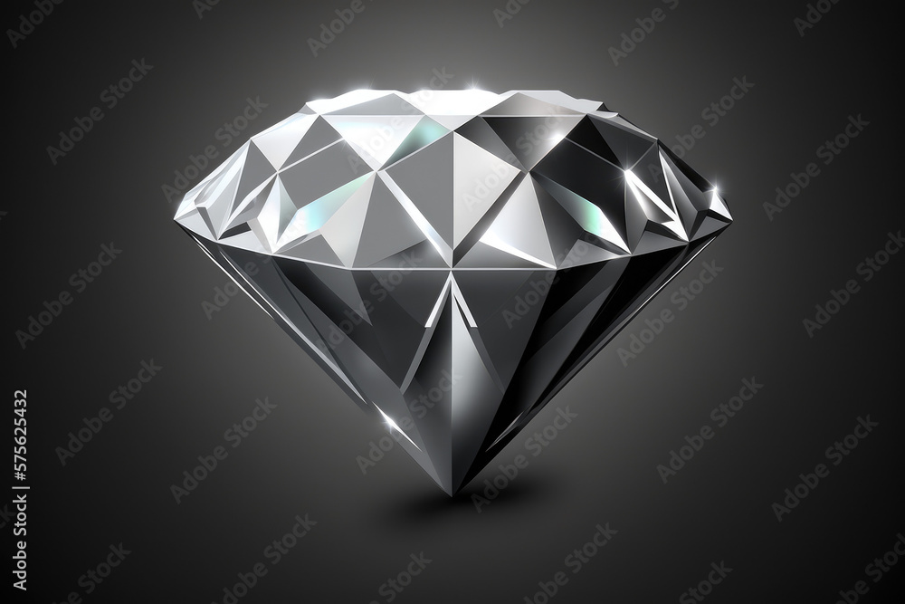 simple 3d diamond emoji icon render made by generative ai Stock ...