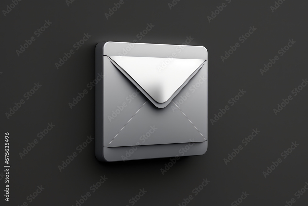 simple 3d business mail newsletter emoji icon render made by generative ...