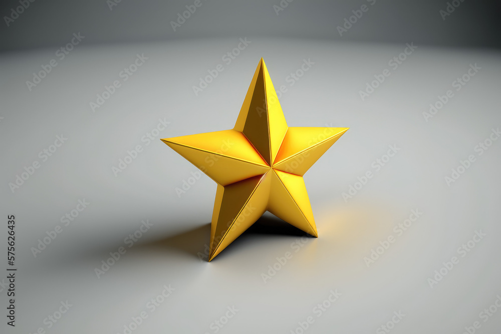 simple 3d isolated star emoji icon render made by generative ai Stock ...