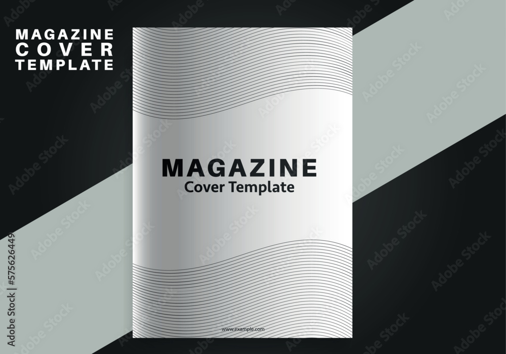 Magazine cover, Annual report design template vector, Leaflet ...