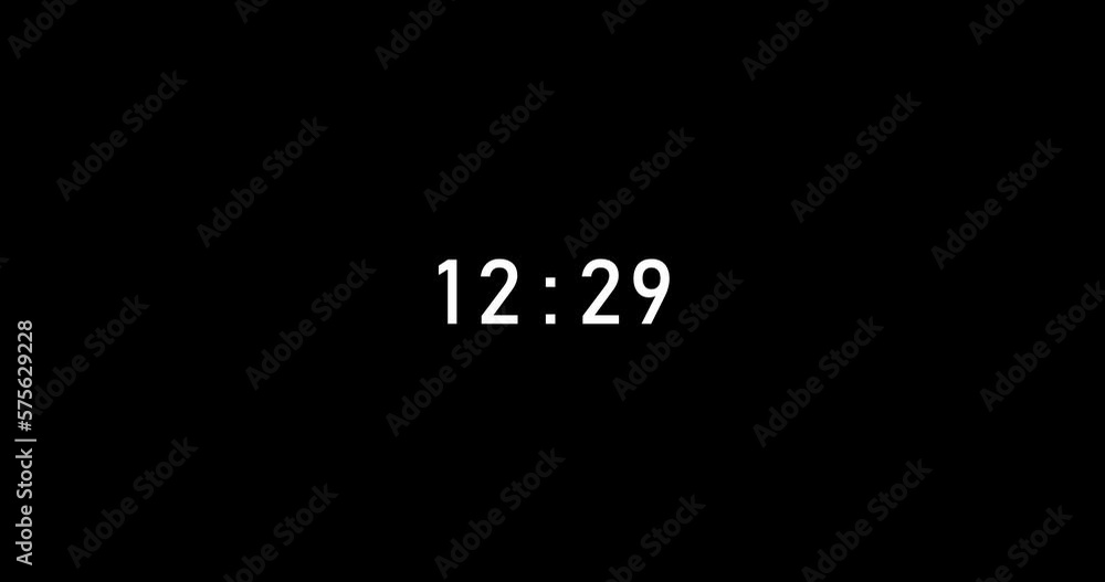 18 Seconds Digital Timer Countdown Animation Is Isolated On Black Background Countdown Timer