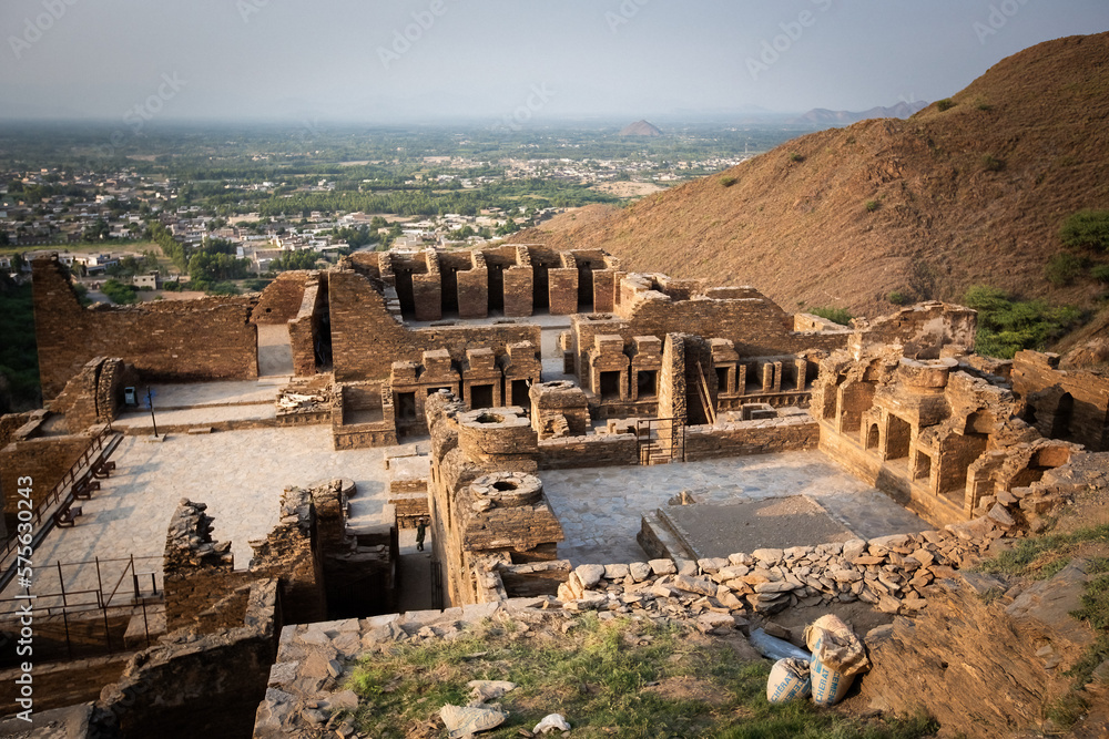 Ancient Buddhist monastery complex Takht-i-Bhai, archaeological site in ...