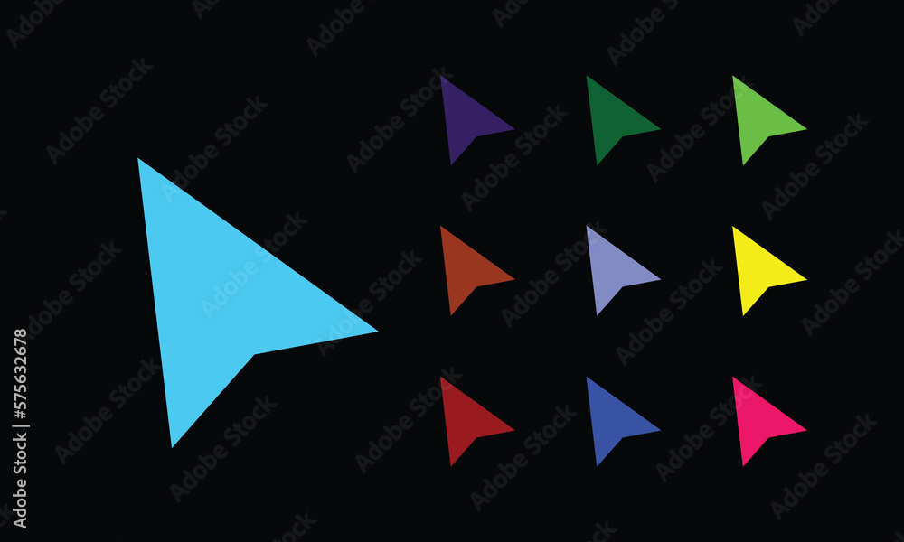 Mouse Cursor Icon Glowing Computer Arrow Sign To Select And Click Interface Pointer Pictogram