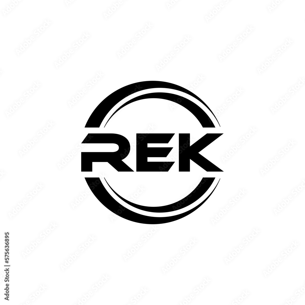REK letter logo design with white background in illustrator, vector ...