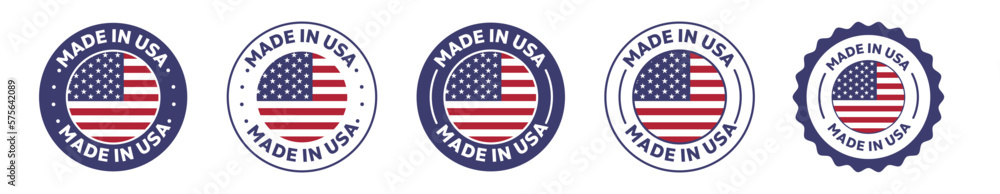 made in USA icon set. USA made product icon suitable for commerce ...