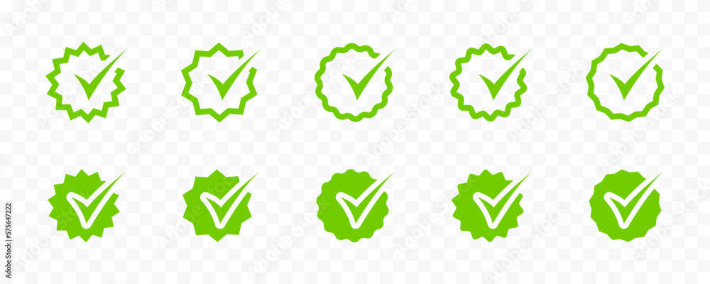 Vetor de Check mark. Tick. Simple flat design check marks. Isolated ...