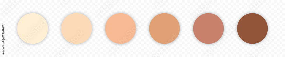 Skin tone color palette. Tan level. Different human skin tones. Vector ...