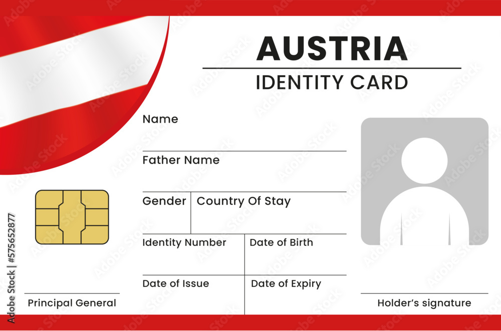 Vetor de Austria Identity Card and National Identity Card Design do ...