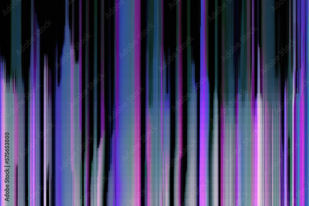 Cyberpunk TV Set Design with Digital Distortion and Pixelated Patterns ...