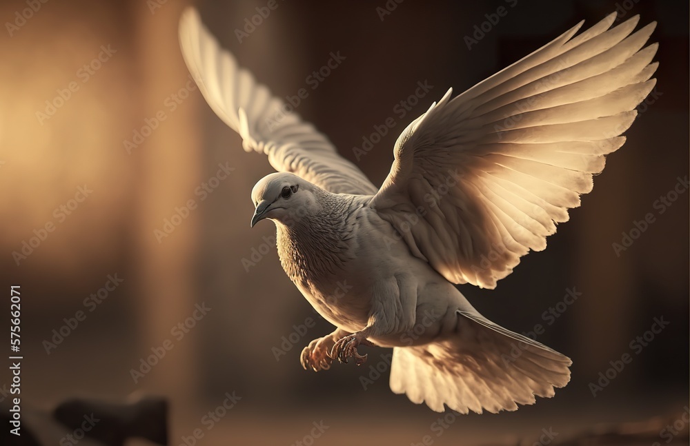 Weiße Friedenstaube - Taube für den Frieden Stock Photo | Adobe Stock