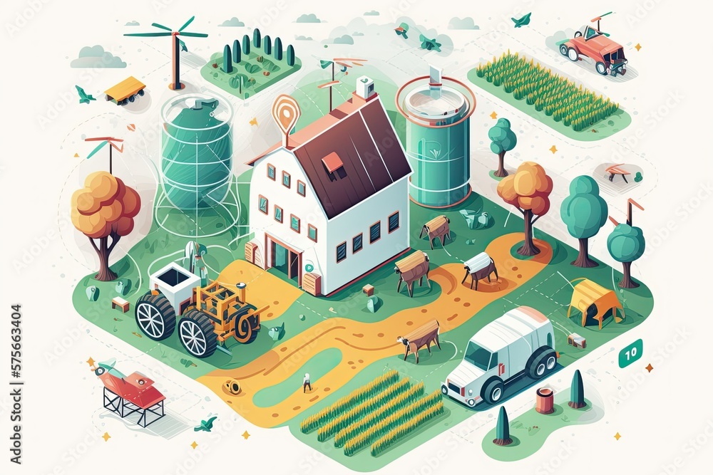 Smart farm with automated agriculture Conceptualization of AI powered ...