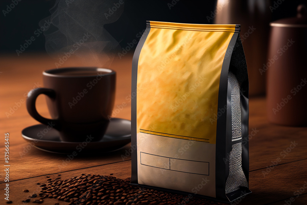 Coffee packaging template design set. Realistick mockup. illustration ...