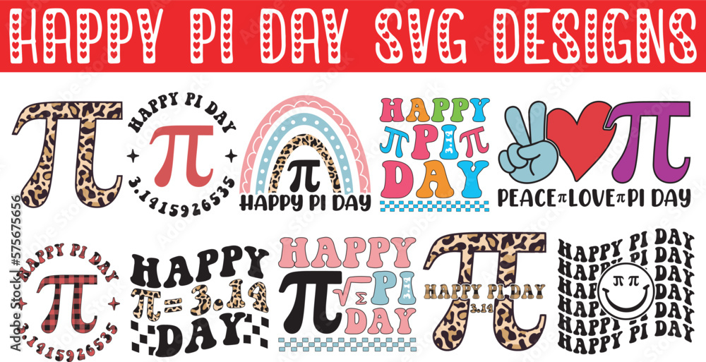 Happy Pi Day SVG Bundle, Pi Day SVG Bundle, Pi Day SVG, 3.14159 SVG for ...